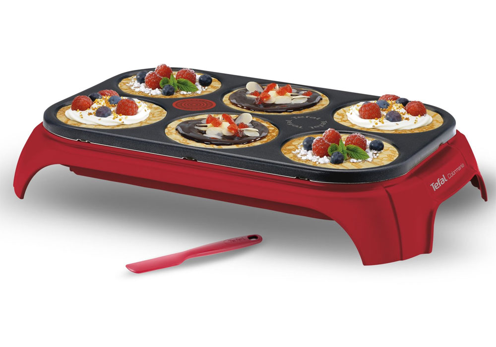 Crêpière Crep'Party Colormania Tefal 6 mini crêpes 1000 Watts - Kit-M