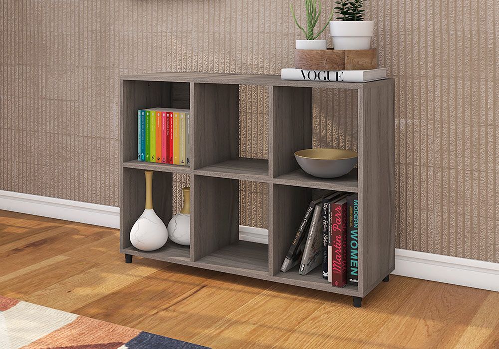 Étagère Cube 6 Cases Meuble de Rangement - Pratique - Kit-M