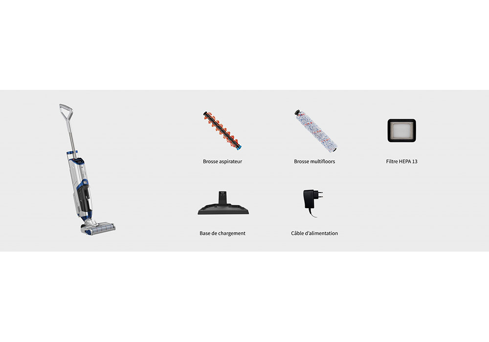 Aspirateur Laveur Sans Fil Cyclowash Eziclean (P410) 3 en 1 - Kit-M