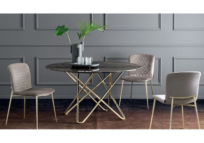Ensemble Table Ronde avec 4 Chaises Chicago - Mobilier Design - Kit-M