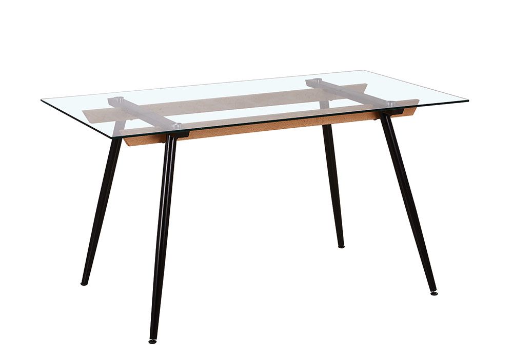 Table Vitrée Rectangulaire Design - verre trempé 10mm/5mm Kit-M