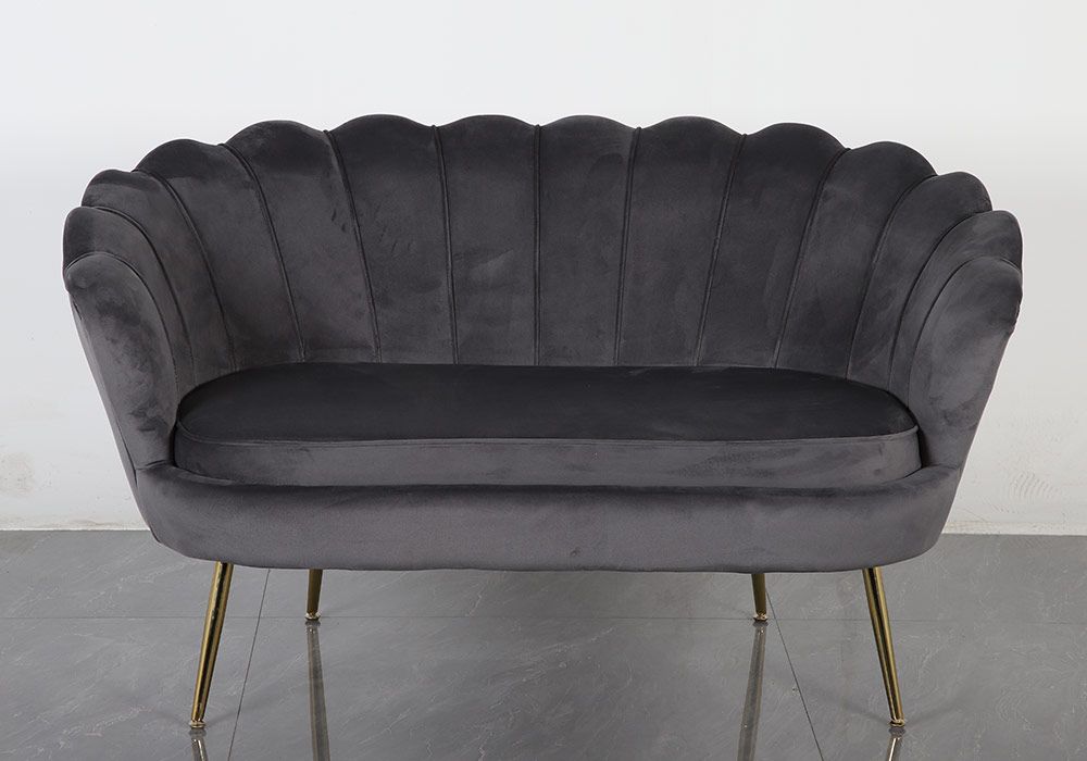 Canapé 2 Places Coquillage - piétement en acier Kit-M