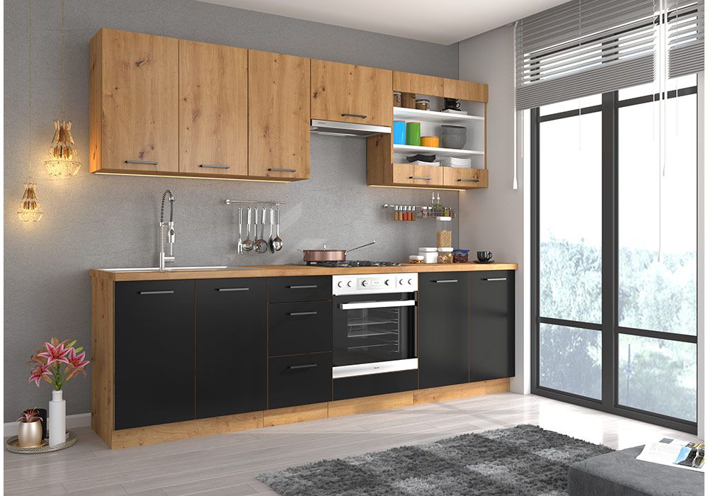 Ensemble de Cuisine Modena 260cm - Mobilier moderne - Kit-M