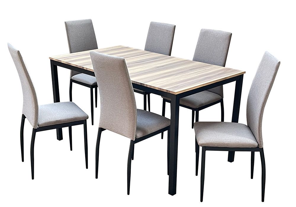 Ensemble Table à Manger avec 6 Chaises Mobilier moderne - Kit-M